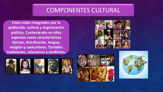 Componentes culturales y elementos que conforman la cultura
