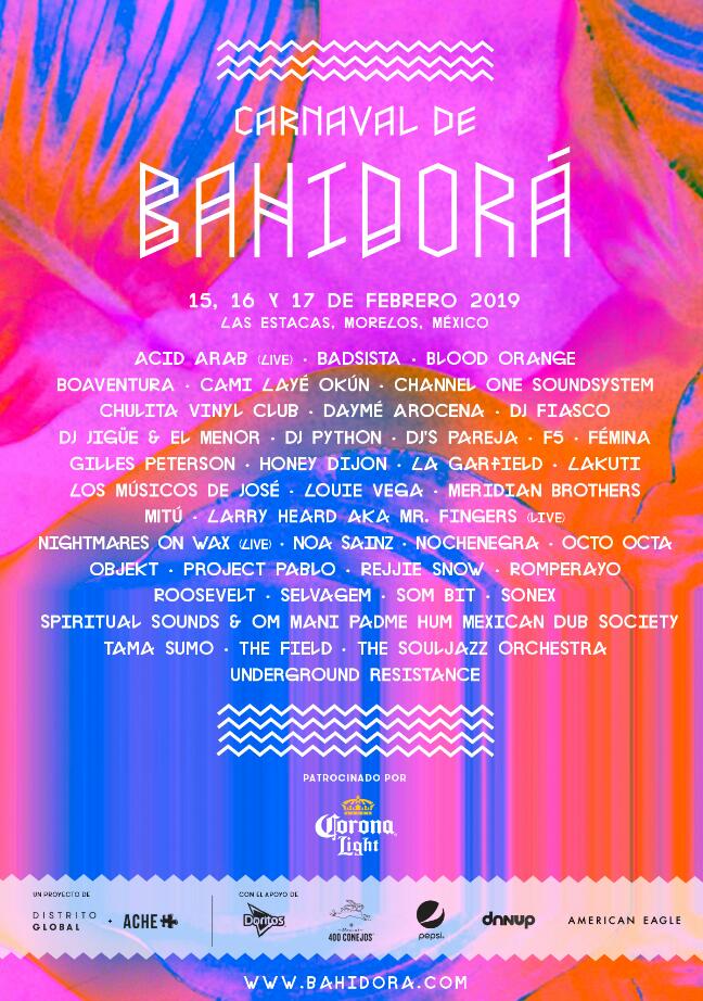 Conoce el cartel y fechas del Carnaval de Bahidorá 2019